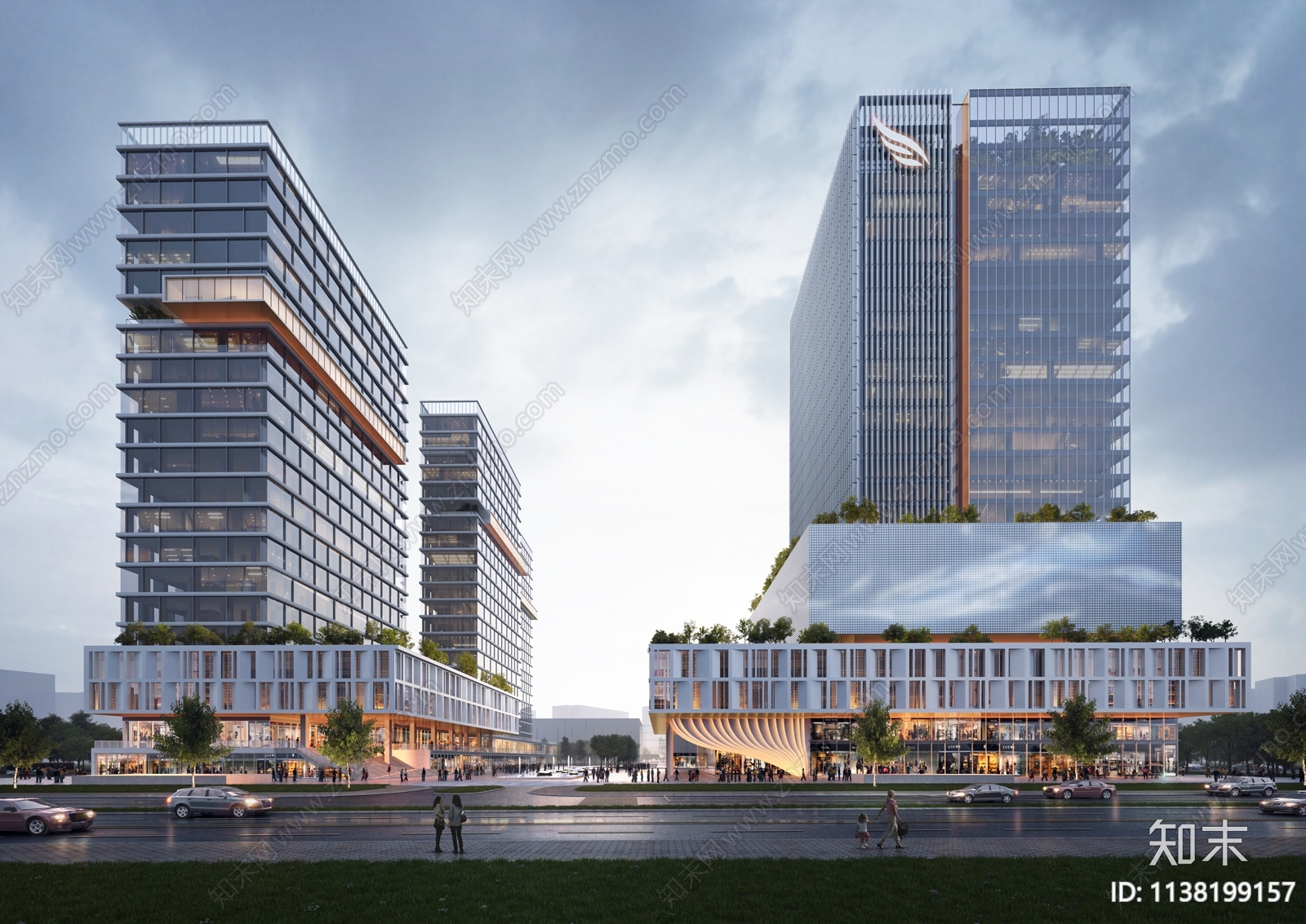 现代公共建筑3d模型下载【id1138199157】知末3d模型网