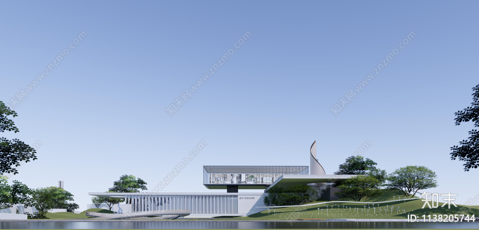 现代售楼处建筑su模型下载【id 1138205744】 知末su模型网