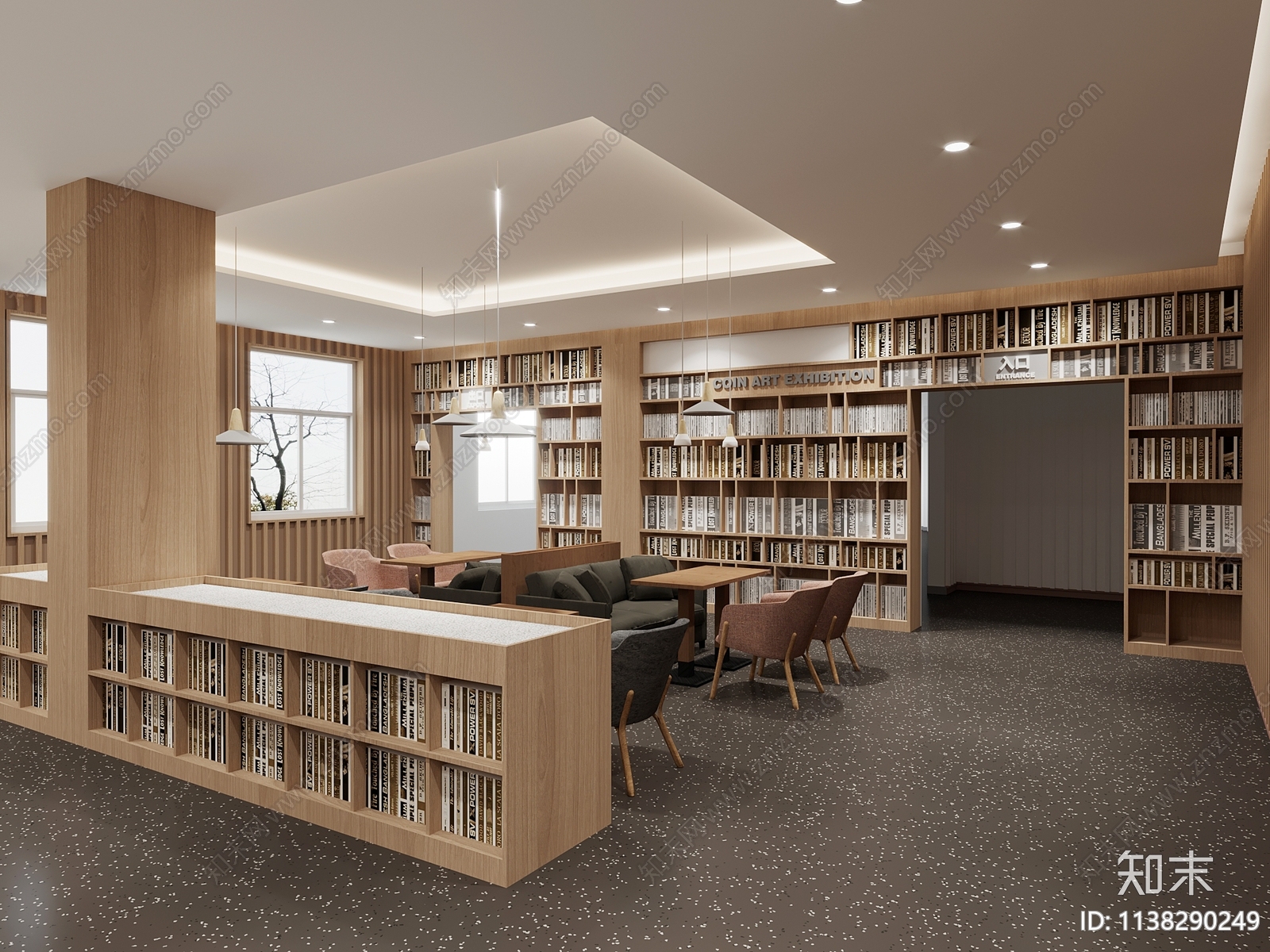 现代书店3d模型下载【id1138290249】知末3d模型网