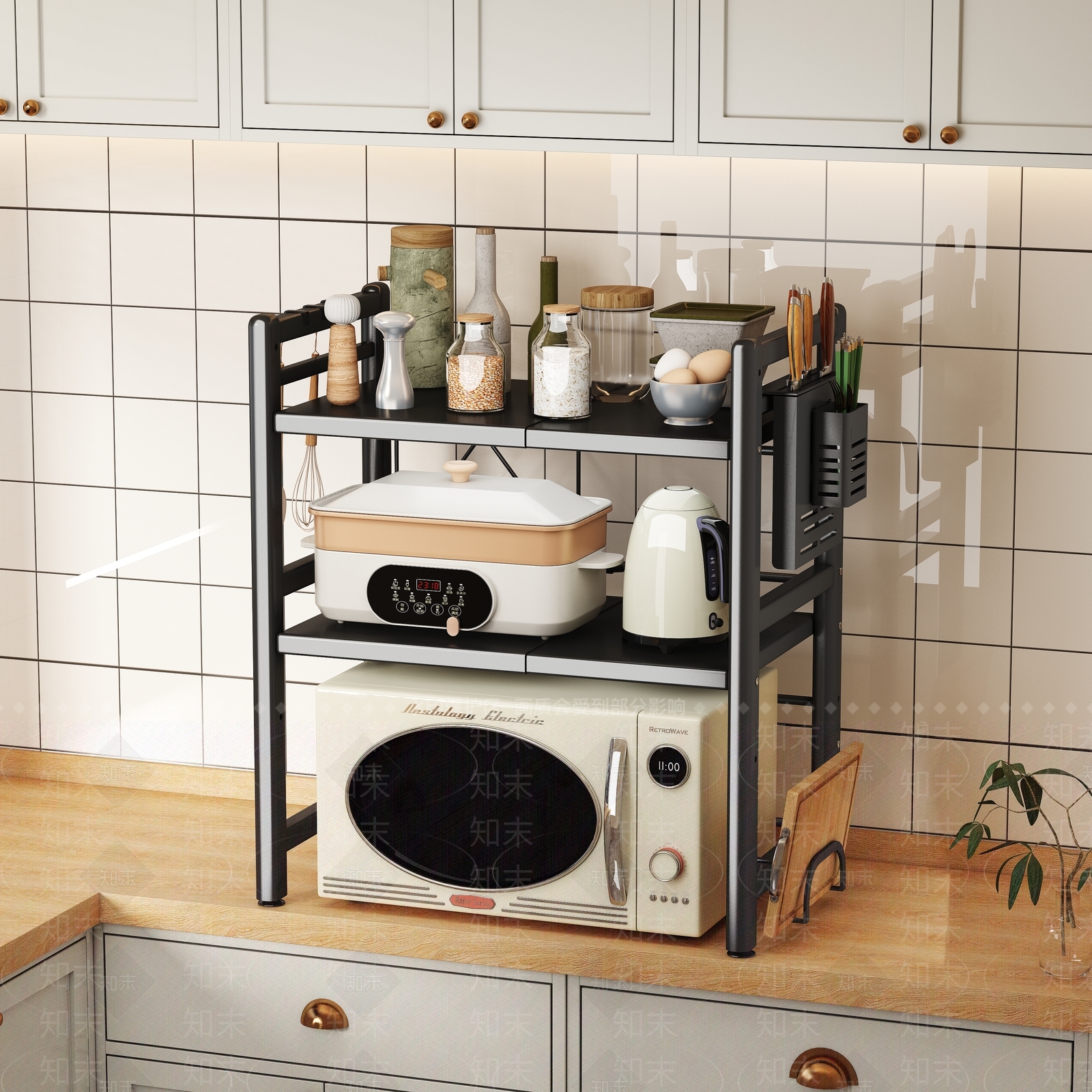 现代厨房置物架3D模型下载【ID:1138322361】_知末3d模型网