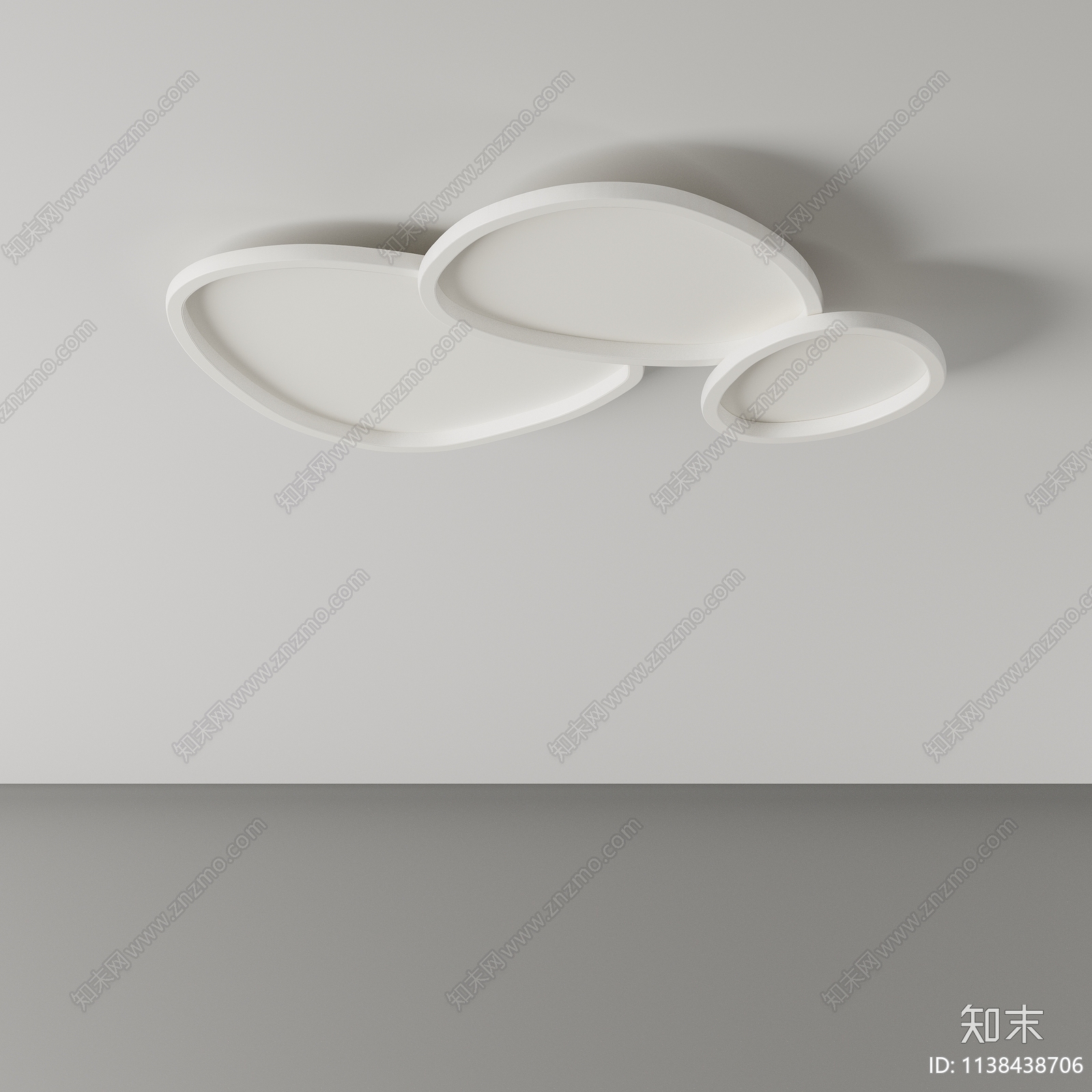 现代吸顶灯3d模型下载【id1138438706】知末3d模型网