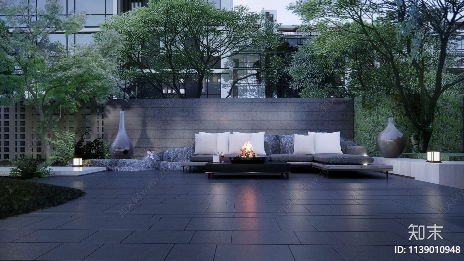 清远金沙国安天悦洋房庭院景观方案文本下载【ID:1139010948】_【知末方案文本库】