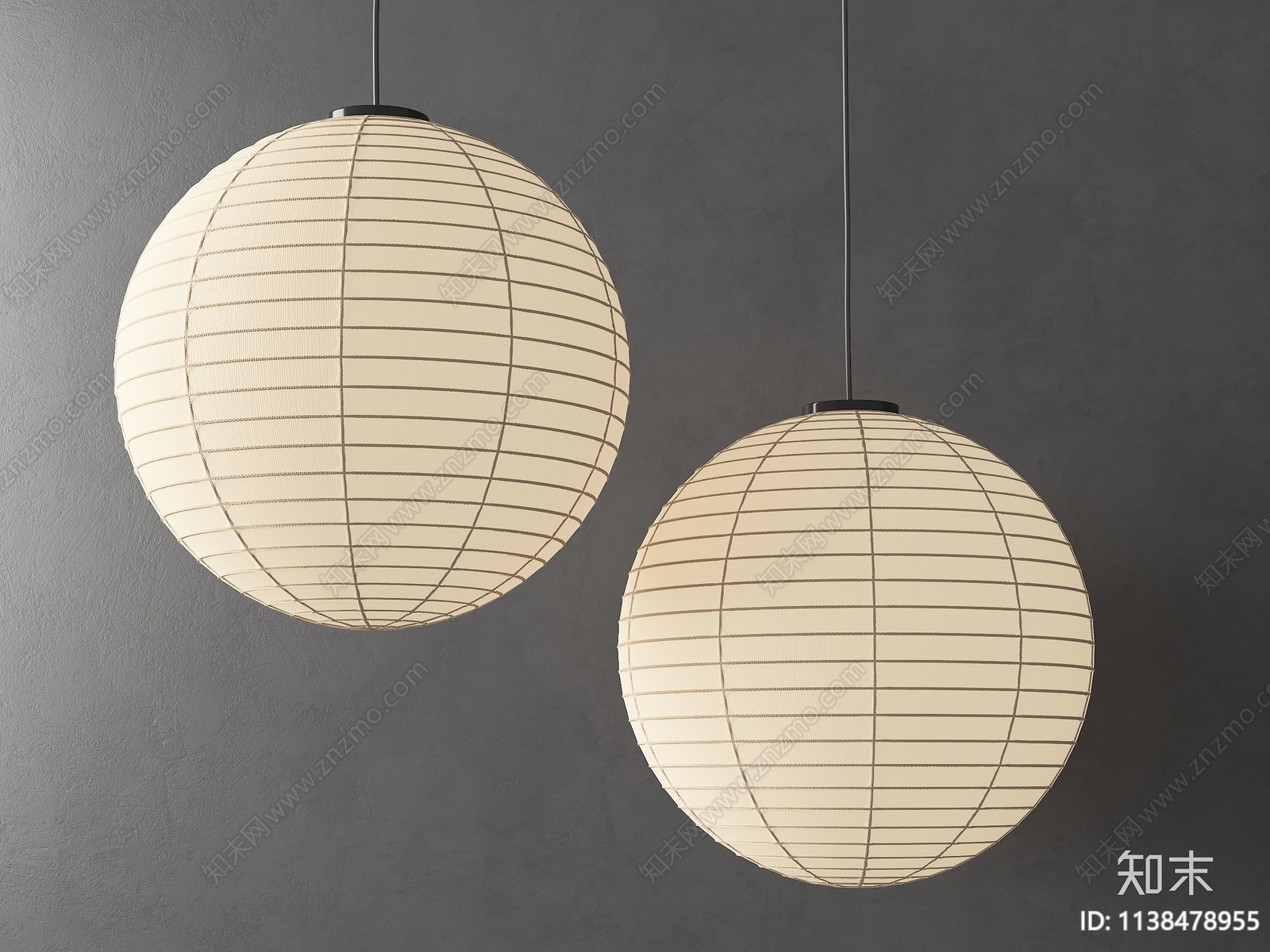 侘寂吊灯3d模型下载【id1138478955】知末3d模型网