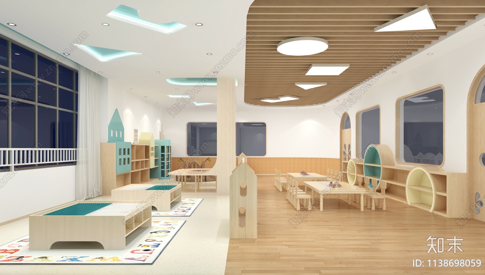 现代幼儿园建构室3d模型下载【id1138698059】知末3d模型网