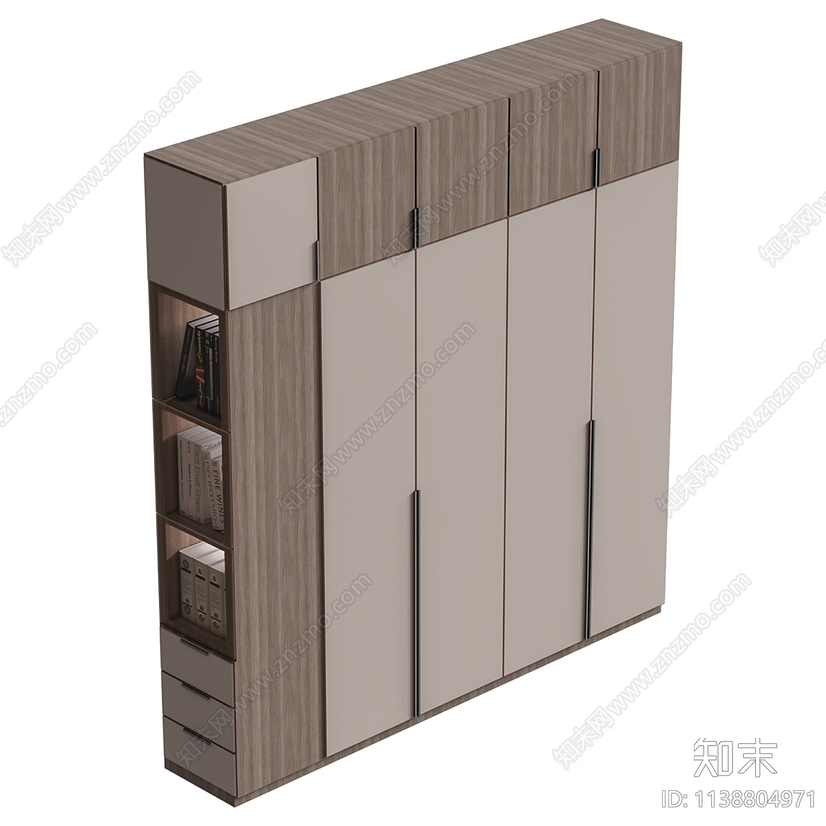 现代衣柜3d模型下载【id1138804971】知末3d模型网