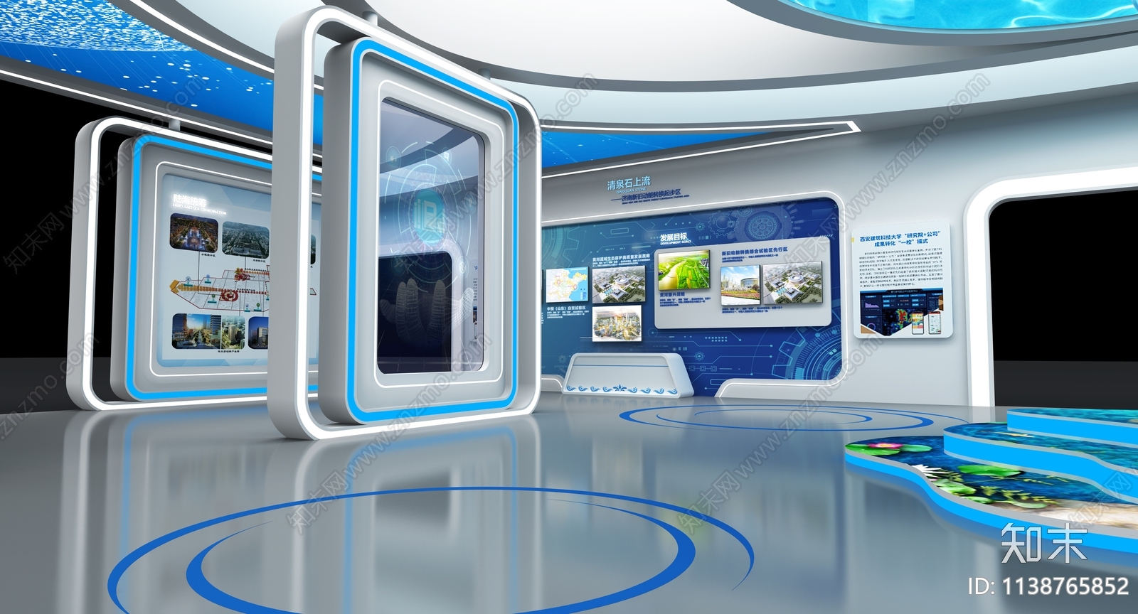 现代科技展厅3d模型下载【id1138765852】知末3d模型网