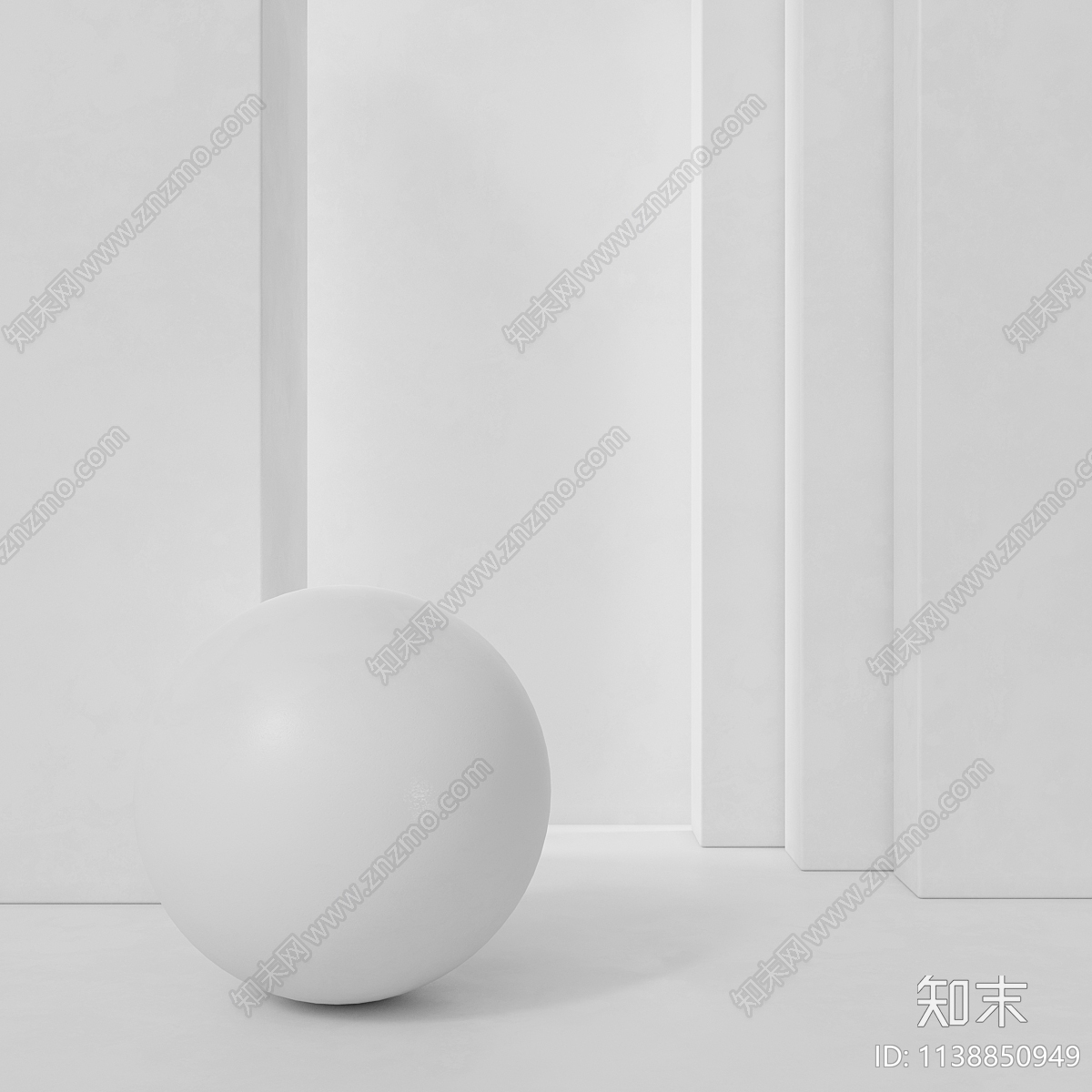 现代石膏墙面3d模型下载【id1138850949】知末3d模型网