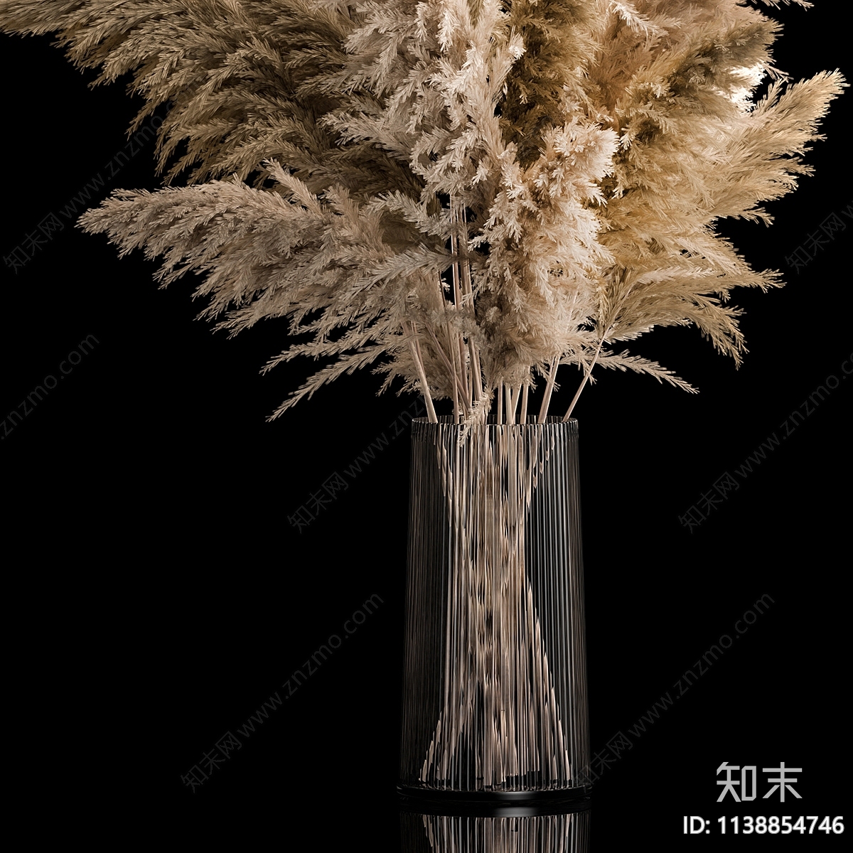 花瓶花艺3d模型下载【id1138854746】知末3d模型网