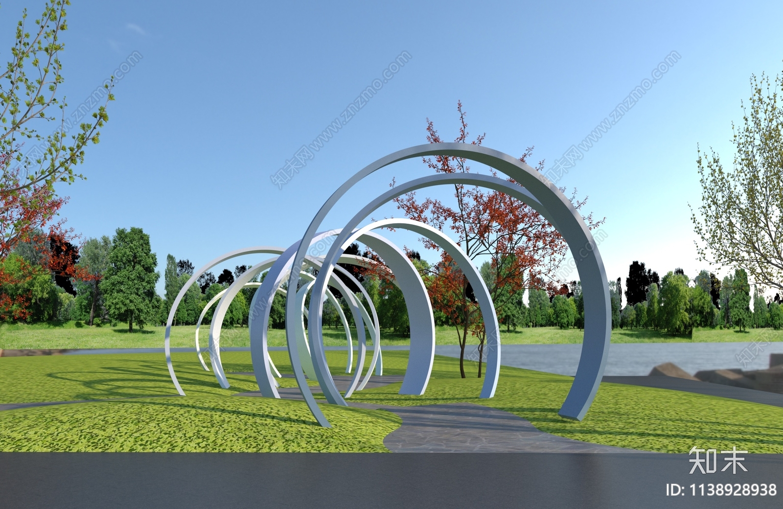 现代廊架3d模型下载【id1138928938】知末3d模型网