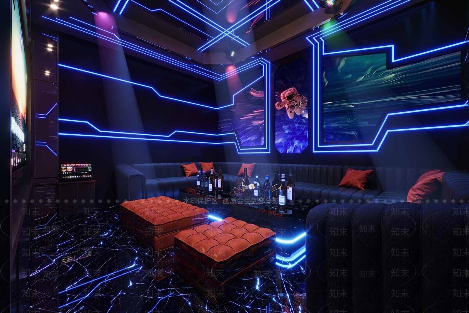 现代KTV包厢SU模型下载【ID:1139044581】_知末su模型网