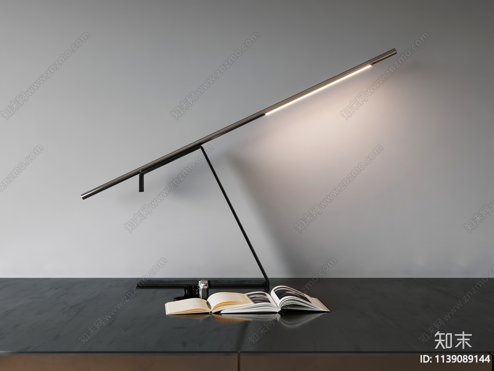 现代金属台灯3d模型下载【id1139089144】知末3d模型网