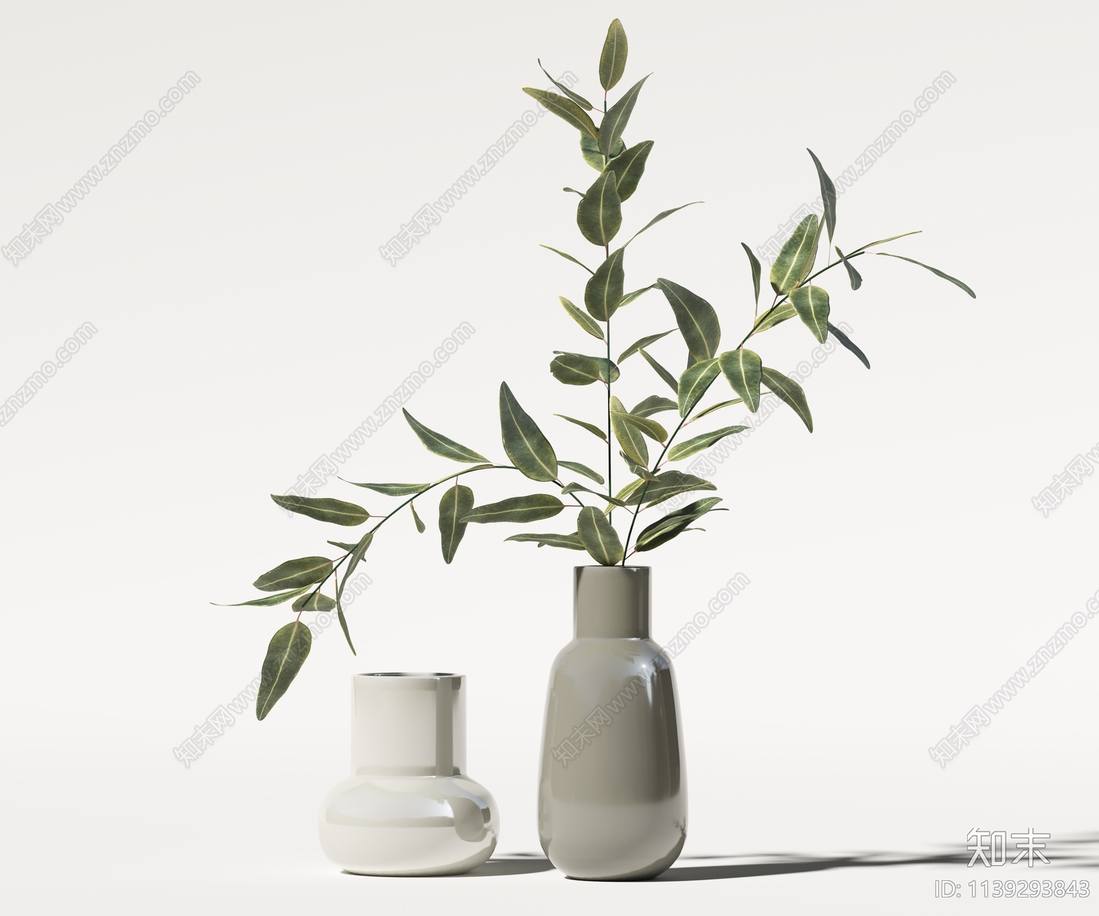 花瓶花艺组合3d模型下载【id1139293843】知末3d模型网