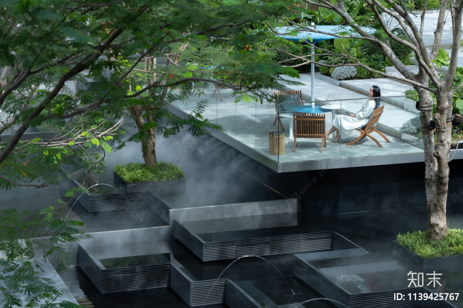 JTL现代示范区漂浮花园SU模型下载【ID:1139425767】_知末su模型网