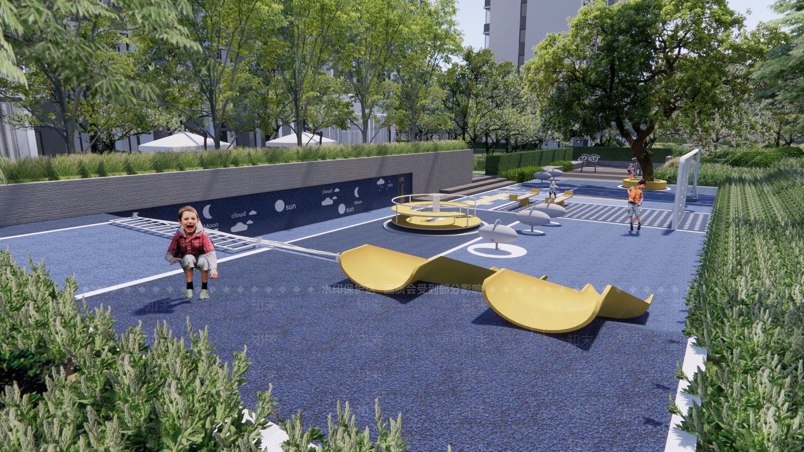 现代儿童游乐区SU模型下载【ID:1139425692】_知末su模型网