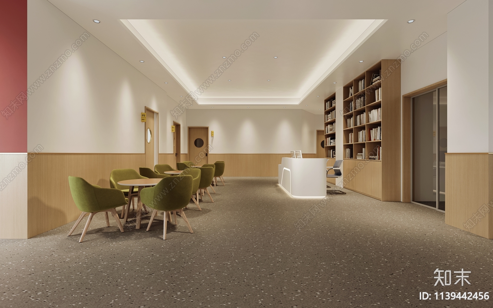 现代书法培训机构大厅3d模型下载【id1139442456】知末3d模型网