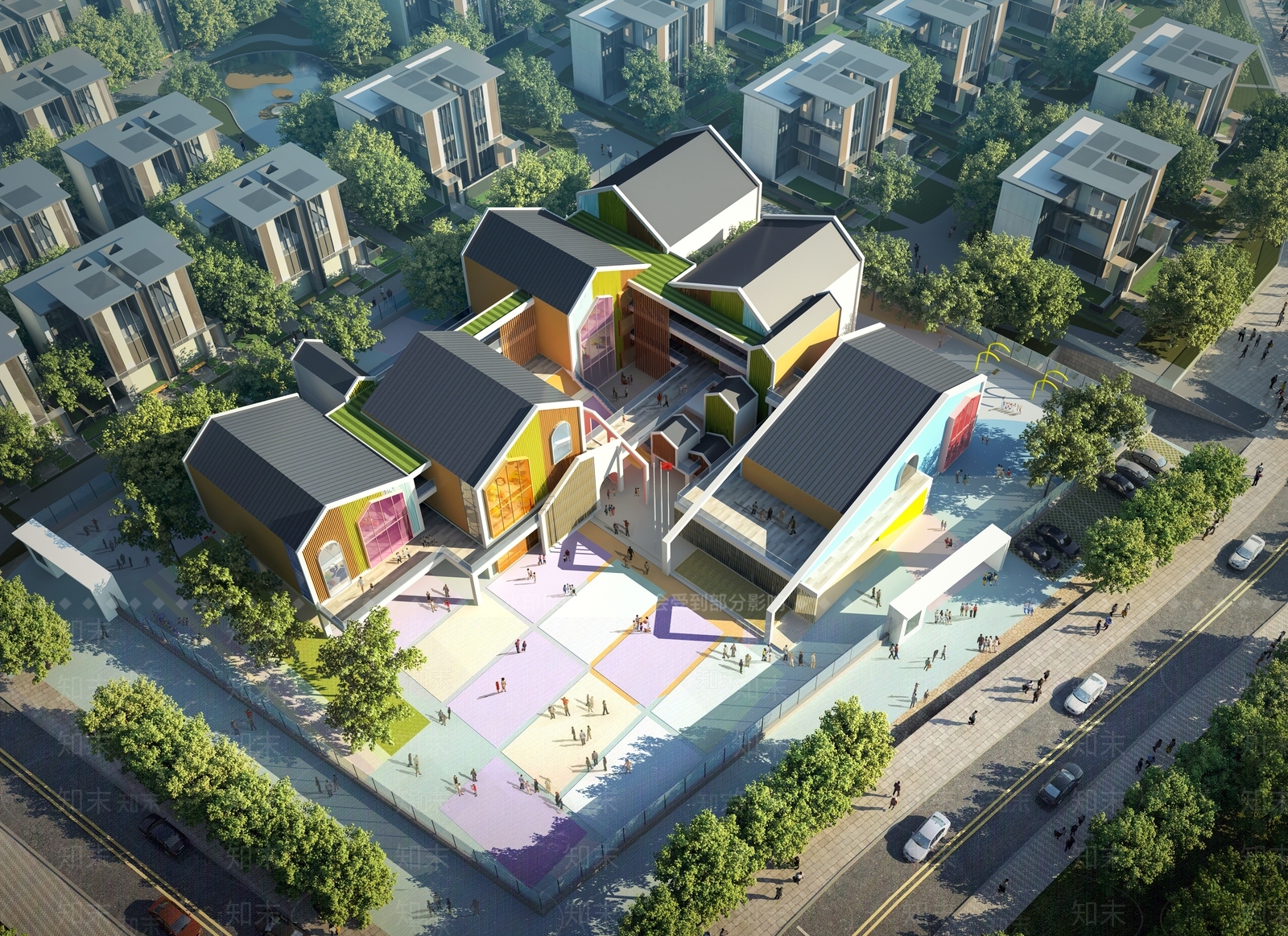 现代风格幼儿园SU模型下载【ID:1139480907】_知末su模型网