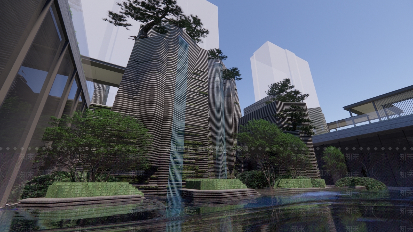 现代中铁示范区景观SU模型下载【ID:1139504682】_知末su模型网