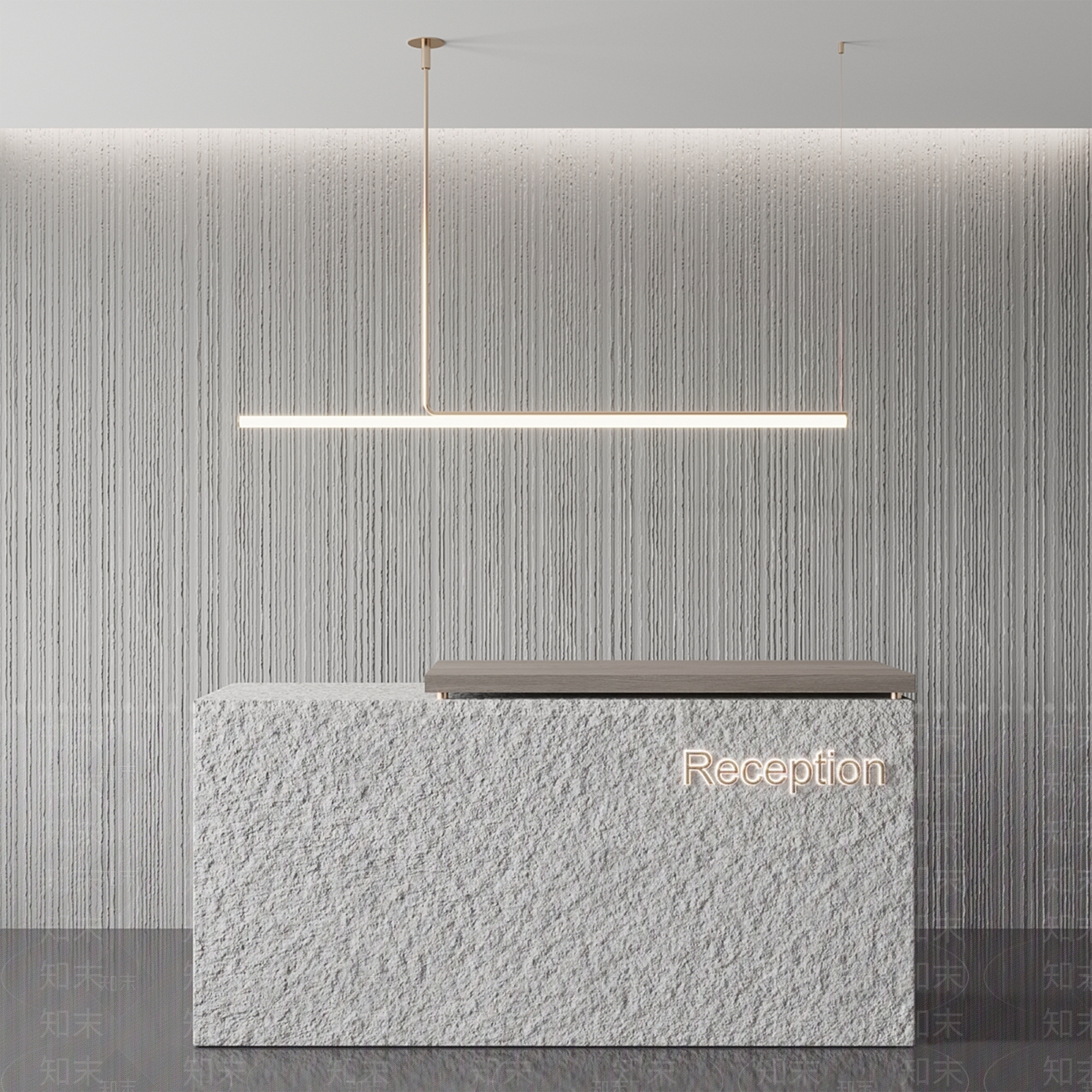 现代接待台3D模型下载【ID:1139547710】_知末3d模型网