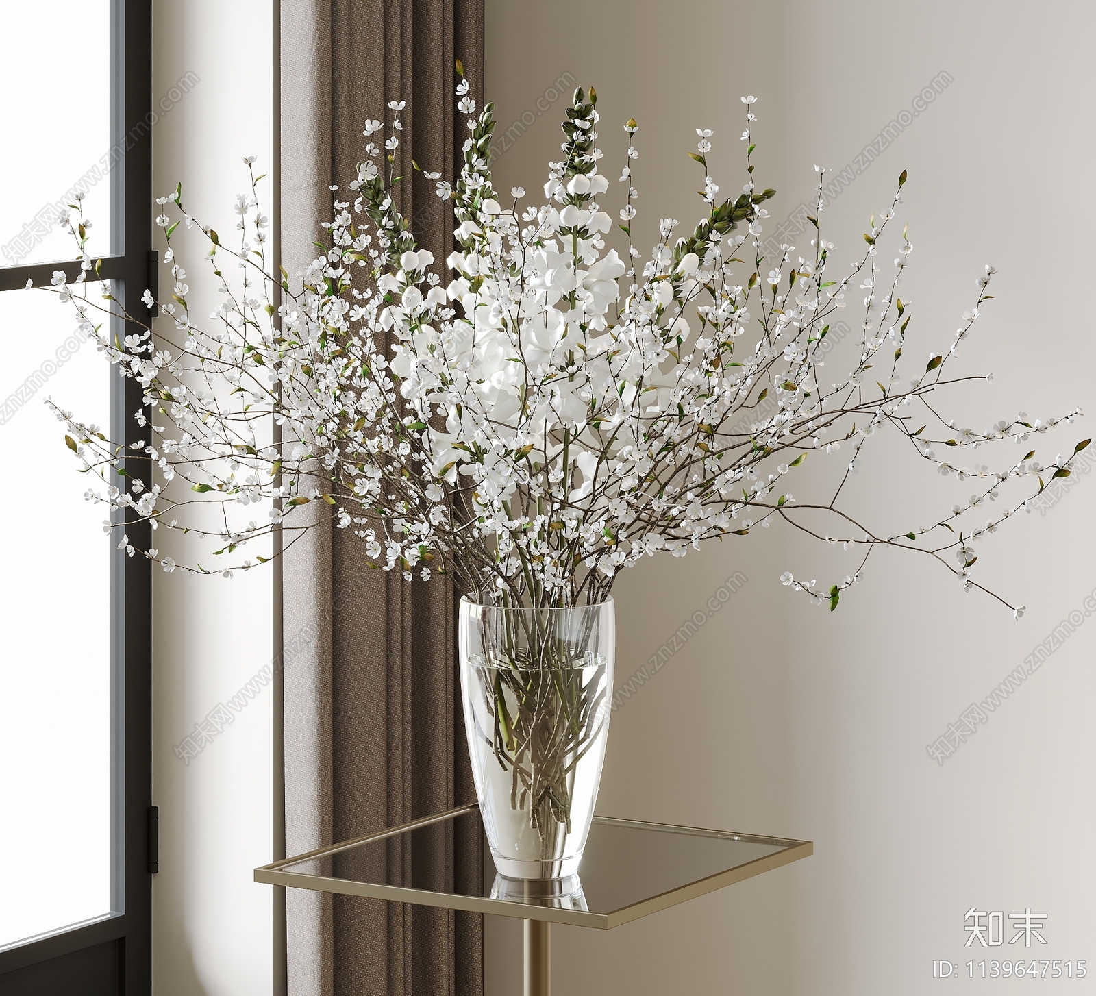 花瓶花艺3d模型下载【id1139647515】知末3d模型网
