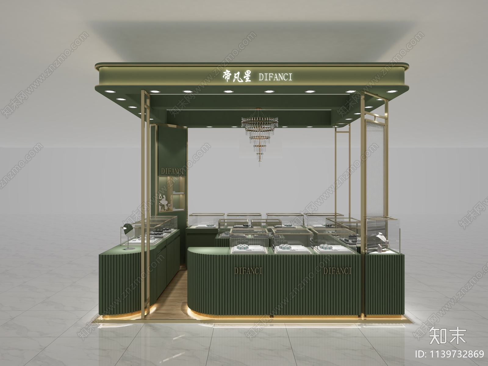 现代珠宝店3d模型下载【id1139732869】知末3d模型网