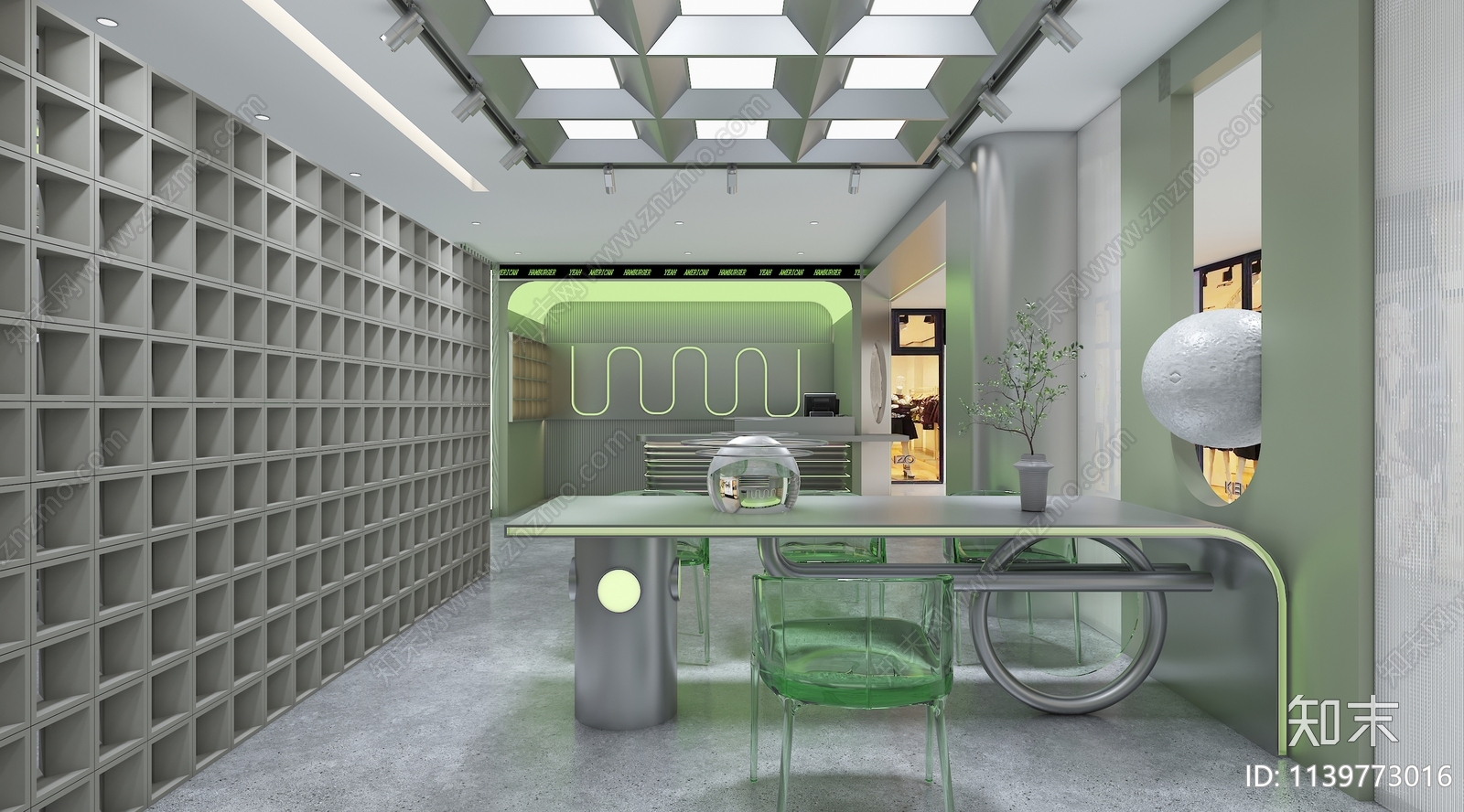 现代科技感服装店3d模型下载【id1139773016】知末3d模型网