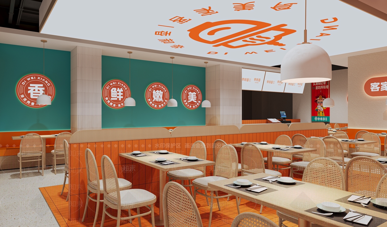 现代快餐厅3D模型下载【ID:1139904130】_知末3d模型网