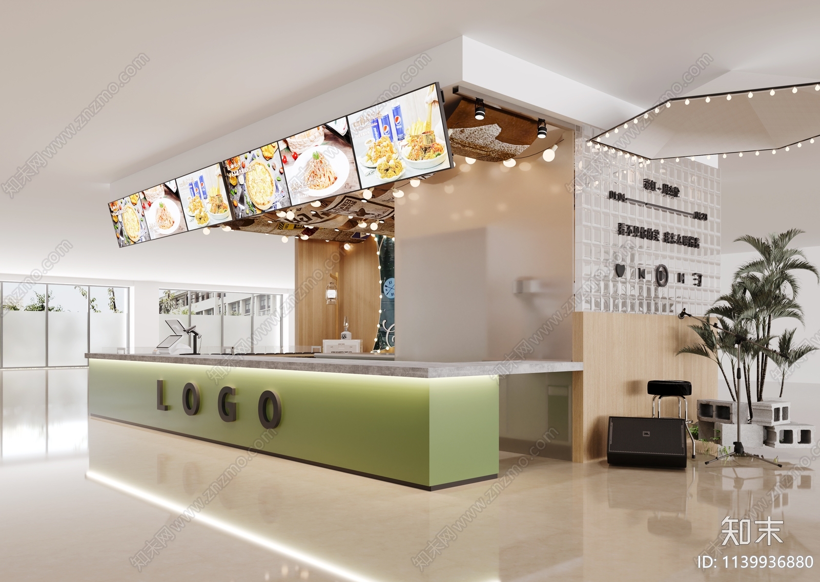 现代披萨店档口3d模型下载【id1139936880】知末3d模型网