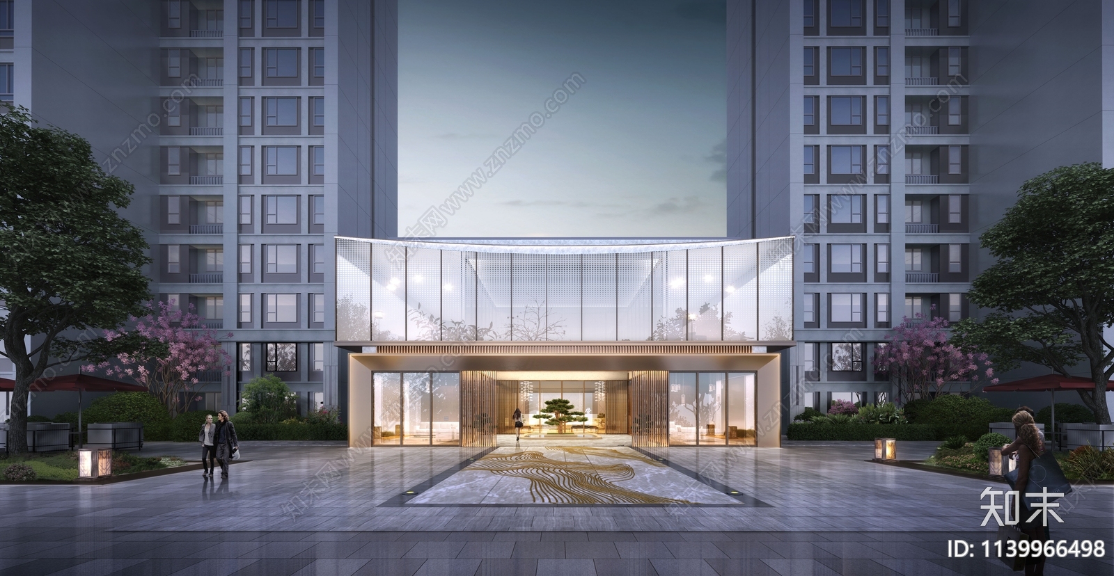 现代售楼处建筑su模型下载【id1139966498】知末su模型网