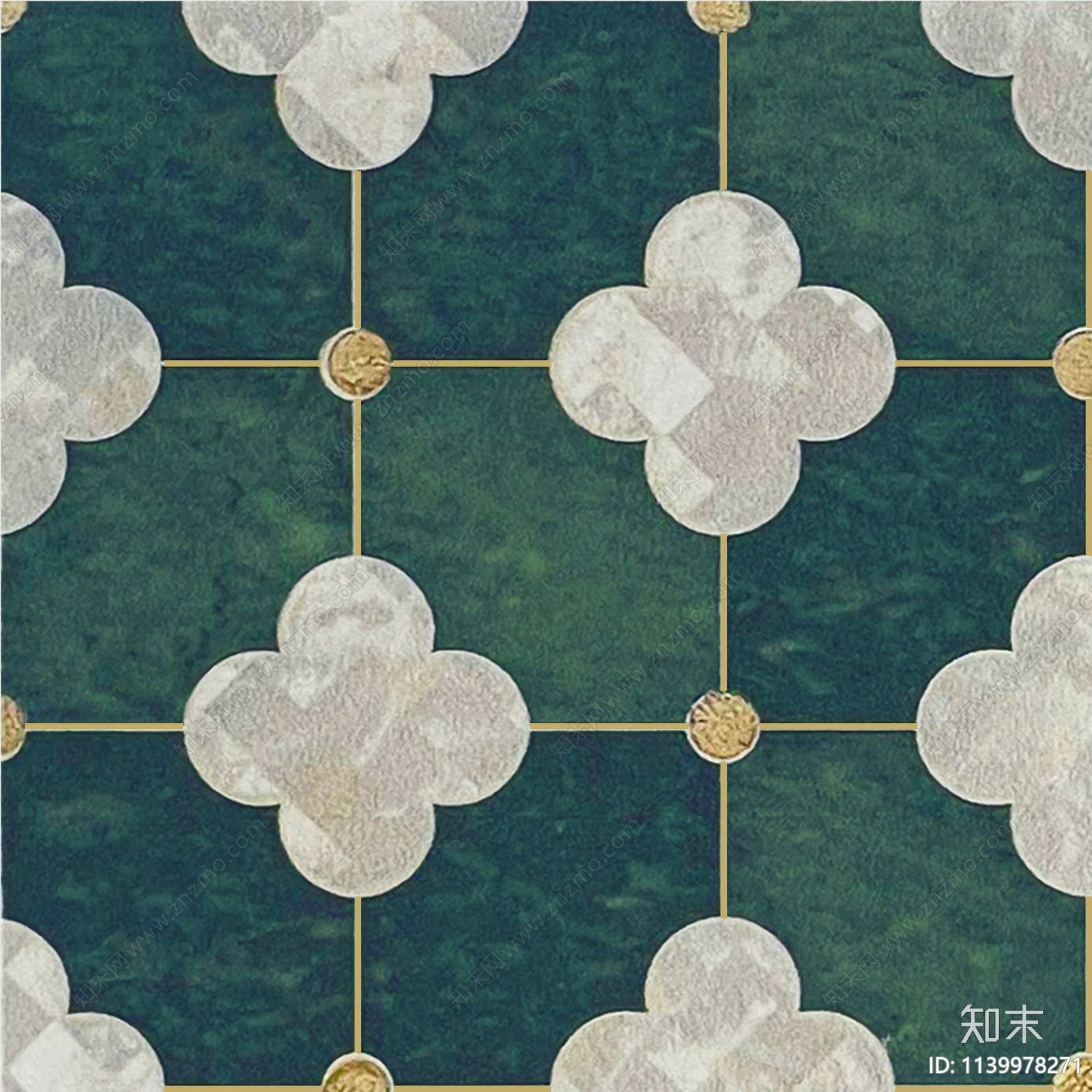 复古老式绿色花砖贴图下载【id1139978271】【知末网贴图库】