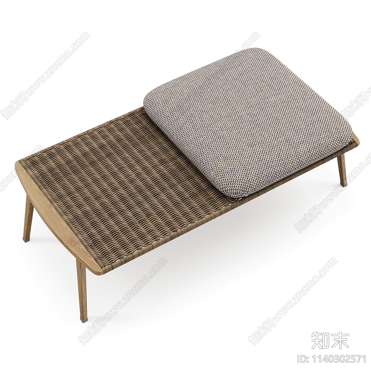 Minotti现代编织凳子3d模型下载【id1140302571】知末3d模型网