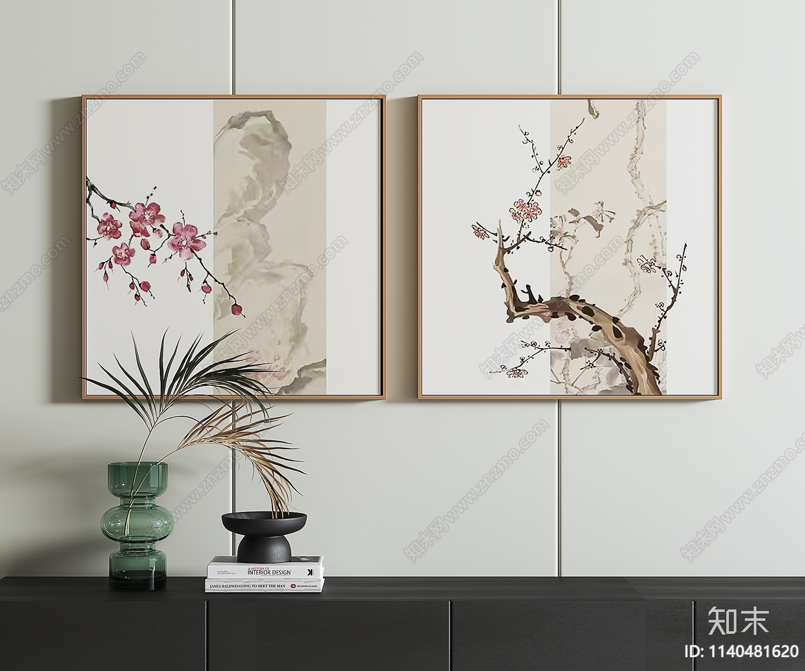新中式装饰画3d模型下载【id1140481620】知末3d模型网