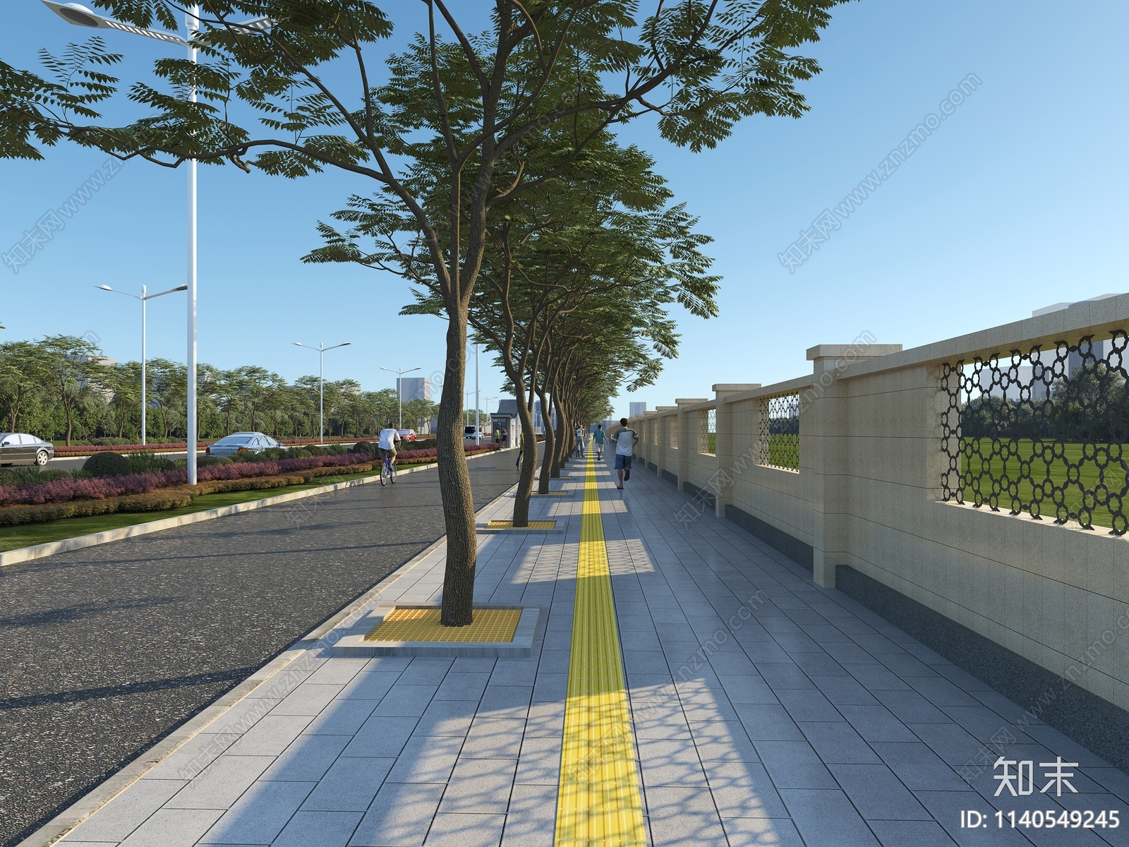 现代围墙3d模型下载【id1140549245】知末3d模型网