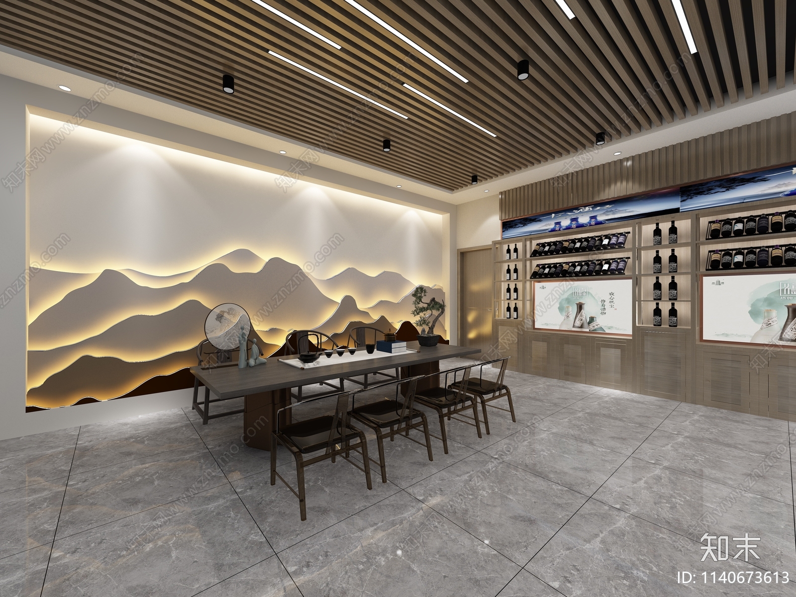 现代茶叶店3d模型下载【id1140673613】知末3d模型网
