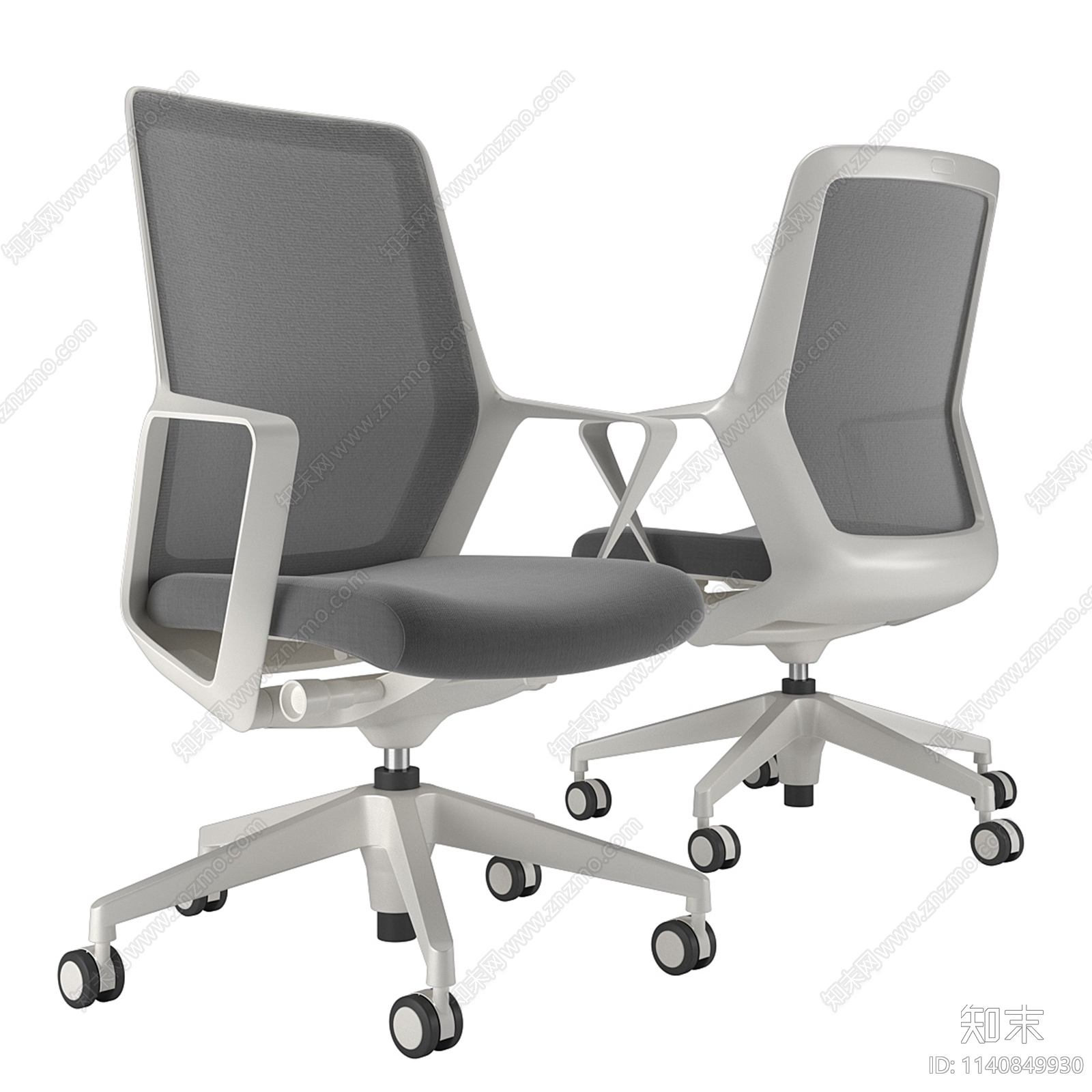 现代办公椅3d模型下载【id1140849930】知末3d模型网