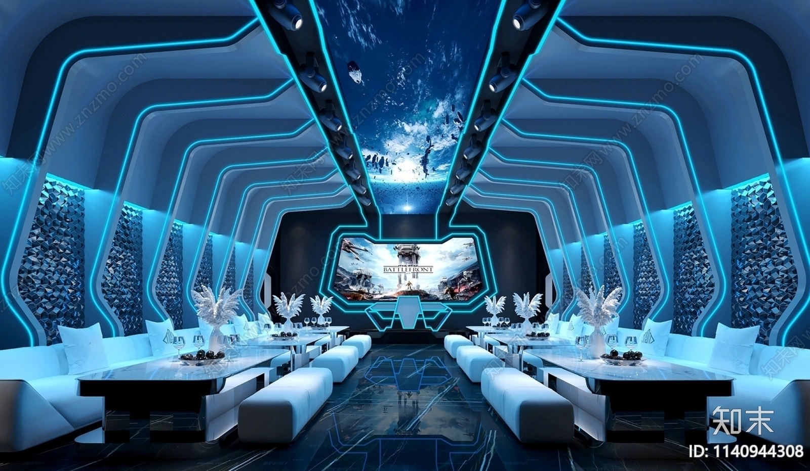 现代KTV包厢SU模型下载【ID:1140944308】_知末su模型网