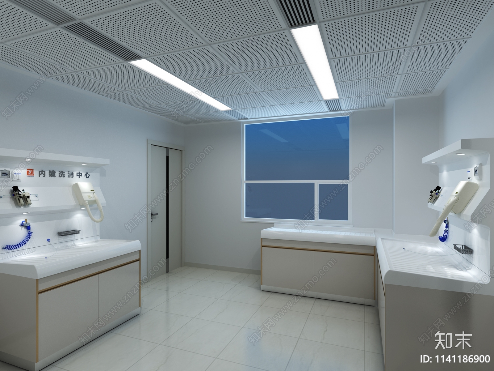 现代医院消毒间3d模型下载【id1141186900】知末3d模型网