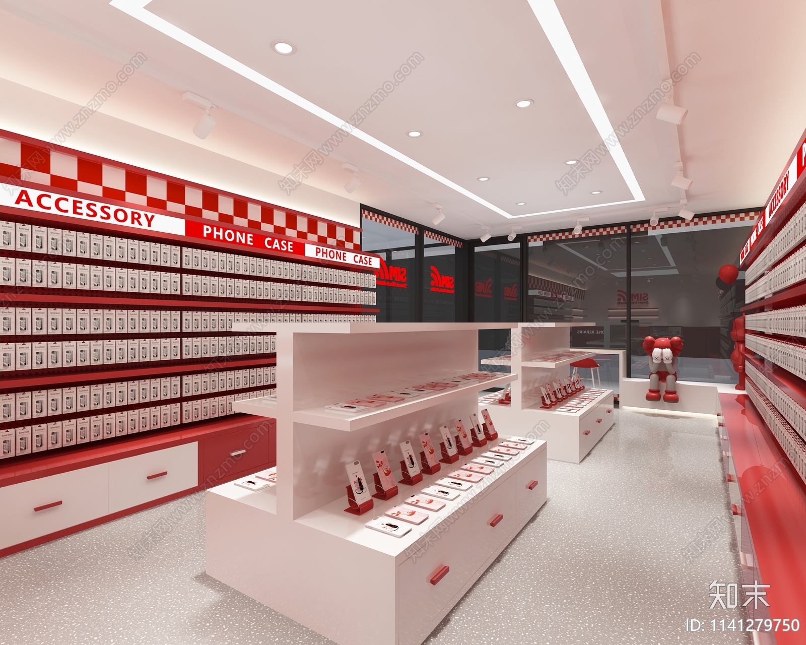 现代手机配件手机壳店3d模型下载【id1141279750】知末3d模型网