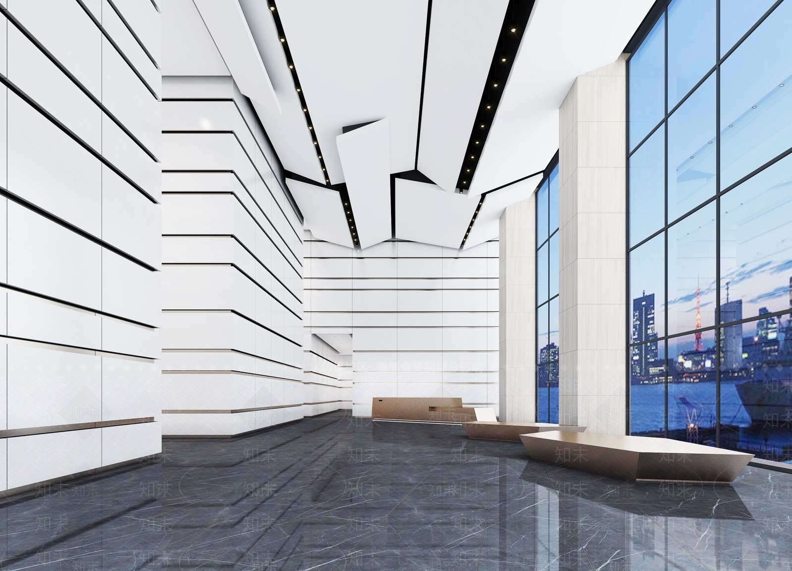 现代公司大堂3D模型下载【ID:1141293636】_知末3d模型网