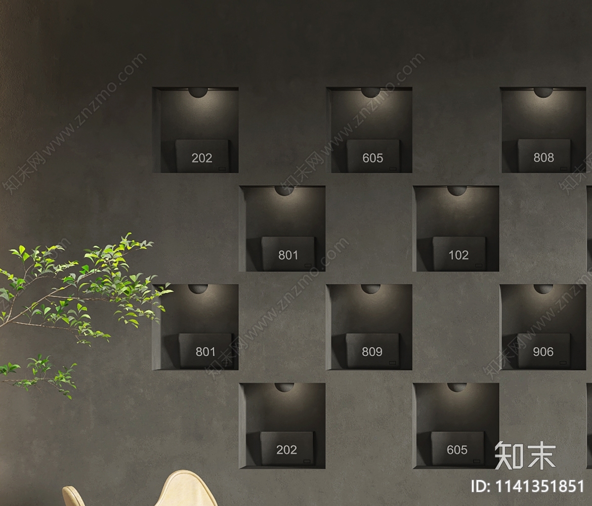 现代装饰背景墙3d模型下载【id1141351851】知末3d模型网