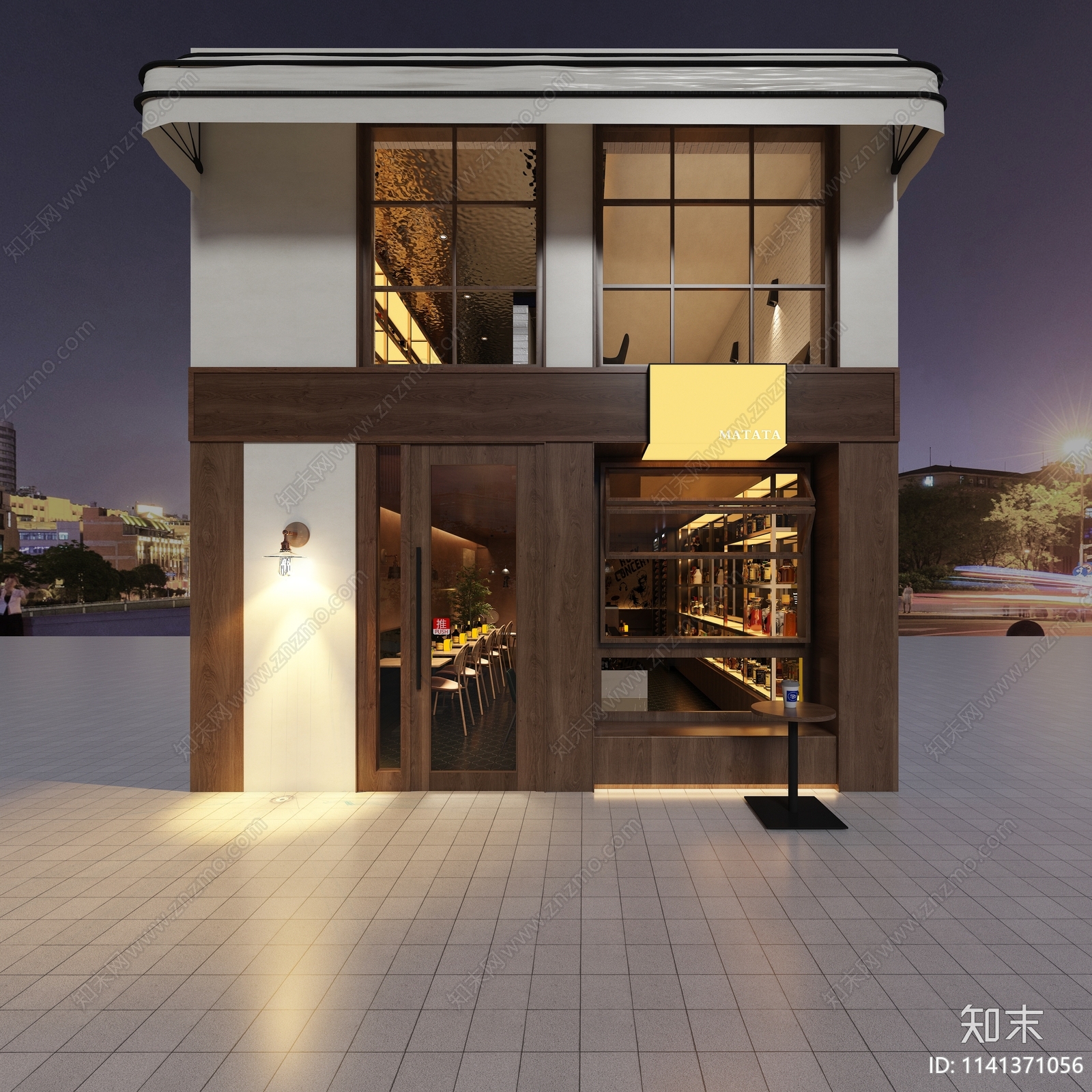 现代酒吧清吧门头3d模型下载【id1141371056】知末3d模型网