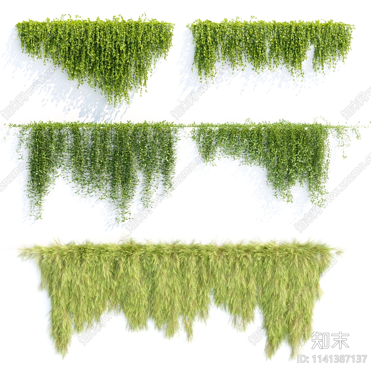 现代藤蔓植物3d模型下载【id1141387137】知末3d模型网