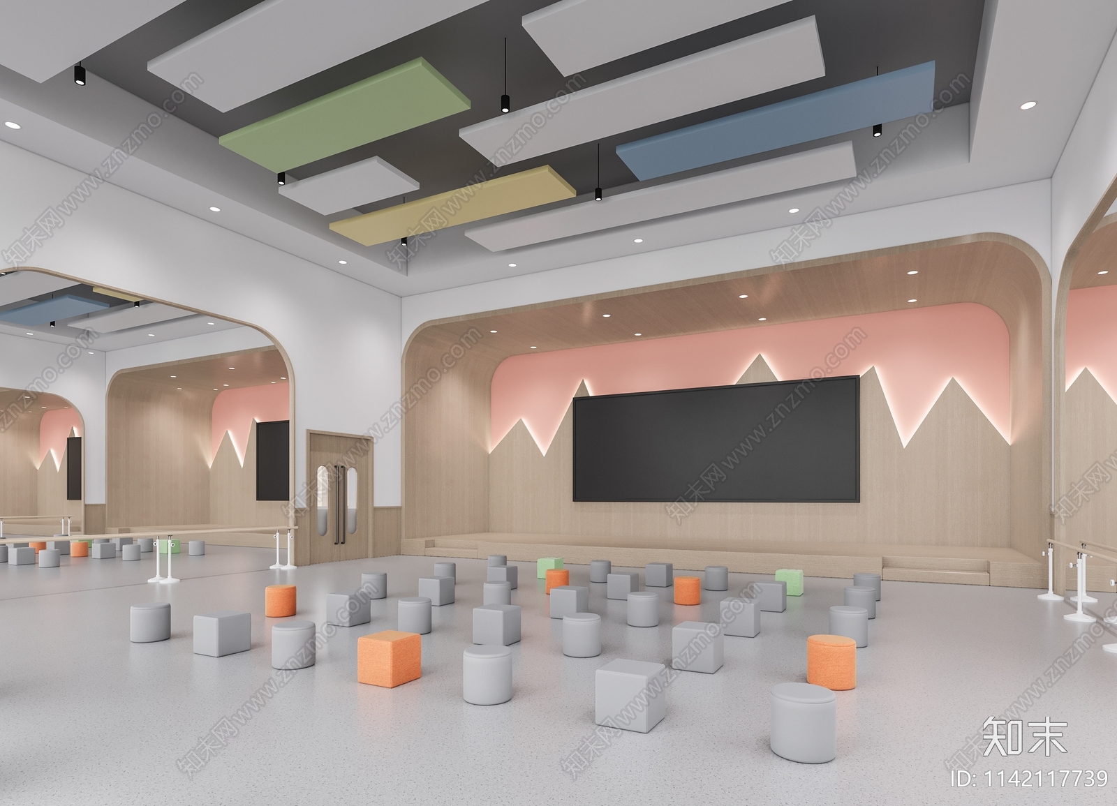 幼儿园多功能活动室3d模型下载【id1142117739】知末3d模型网