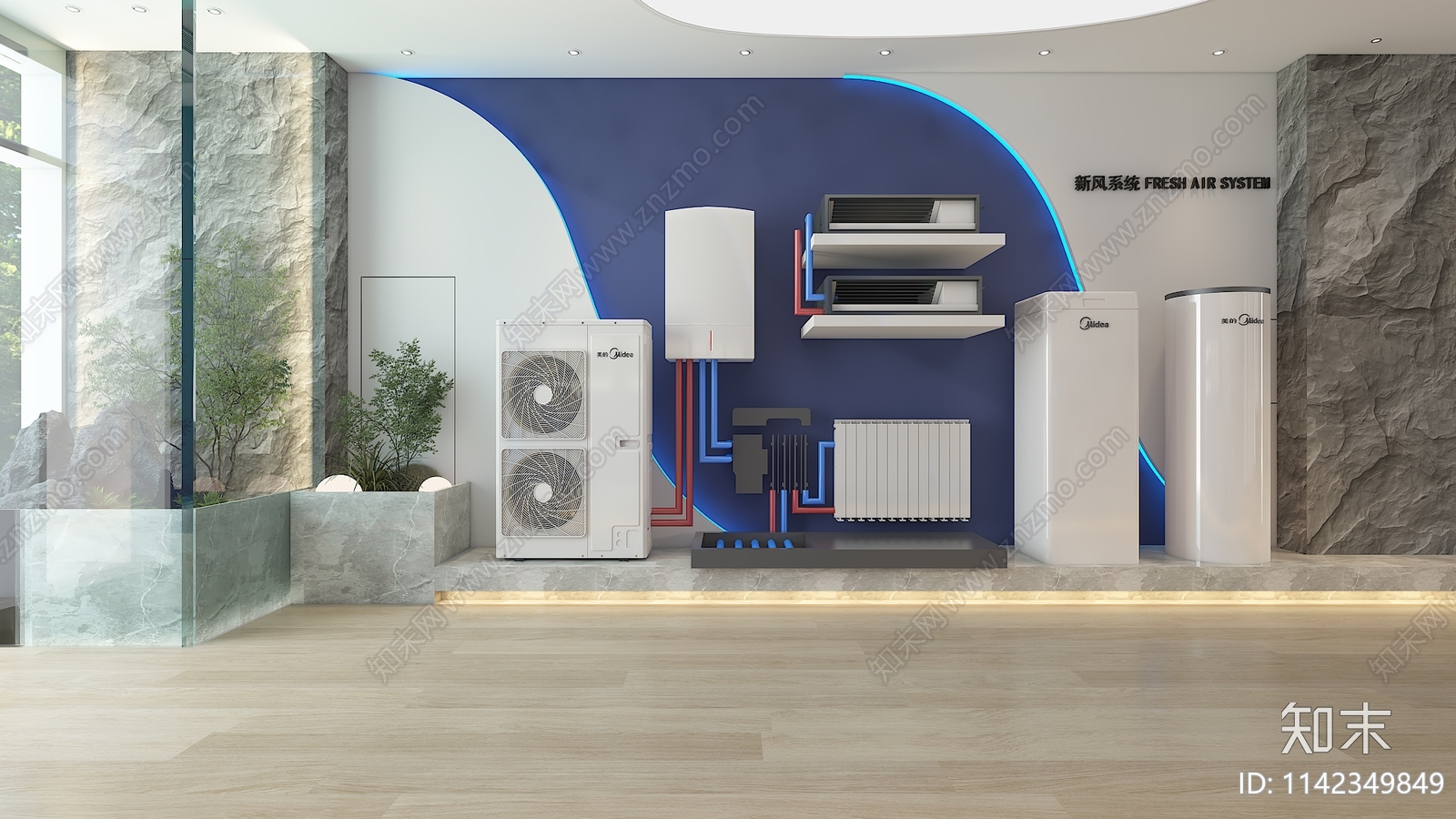 现代简约展厅3d模型下载【id1142349849】知末3d模型网