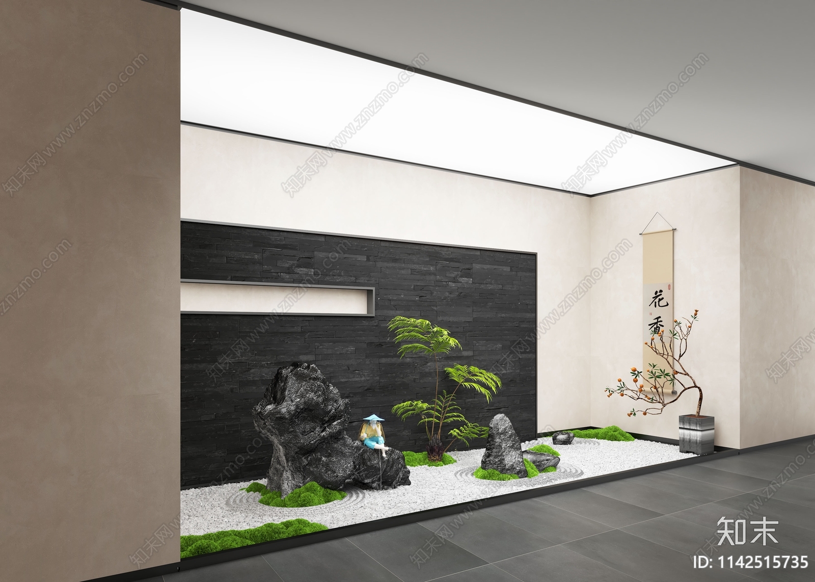 现代室内景观造景3d模型下载【id1142515735】知末3d模型网