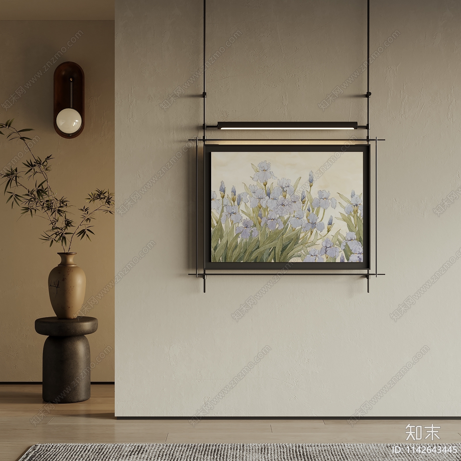 现代中古风装饰画3d模型下载【id1142643445】知末3d模型网