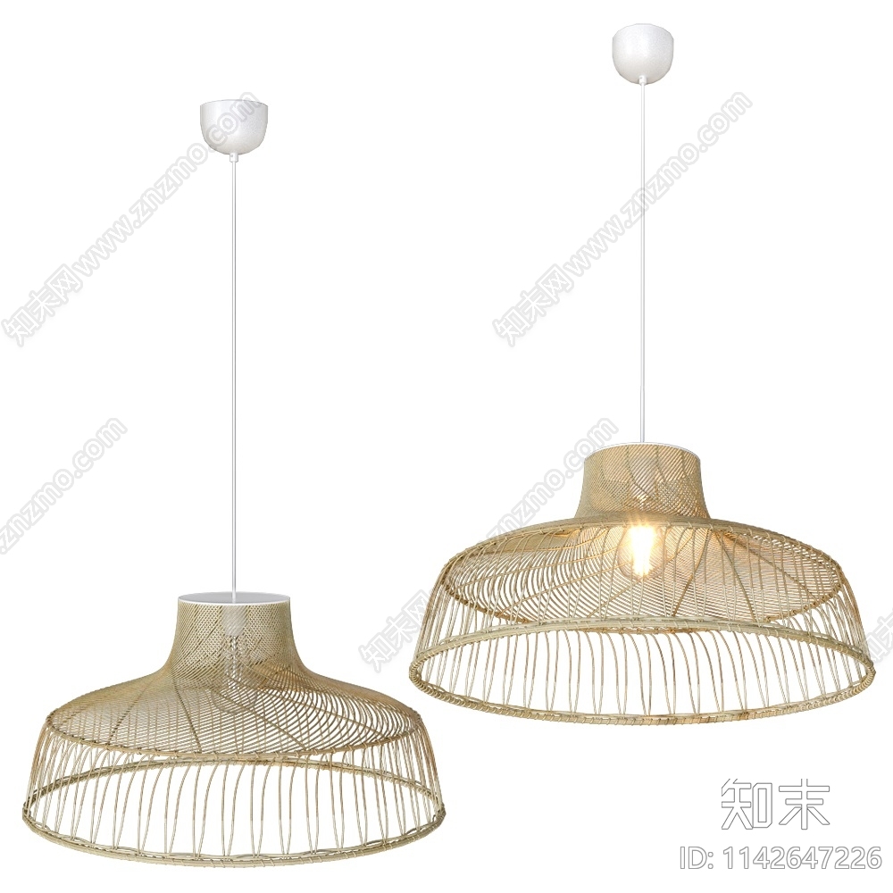 Bali侘寂风藤编吊灯3d模型下载【id1142647226】知末3d模型网