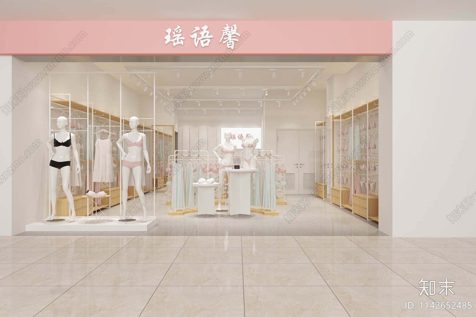 服装鞋店内衣店现代风格内衣货架设计3d模型下载【id1142652485】知末3d模型网