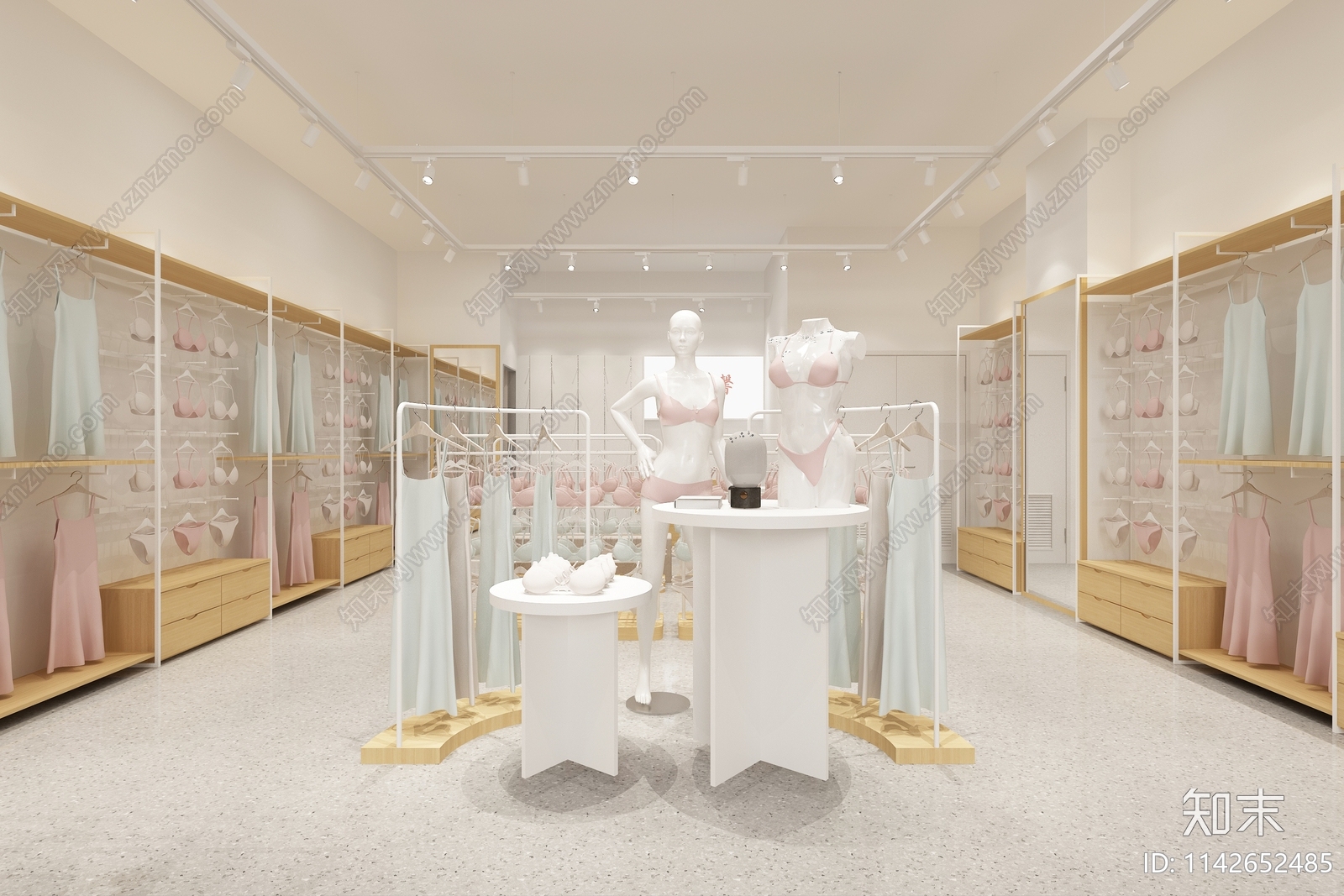 服装鞋店内衣店现代风格内衣货架设计3d模型下载【id1142652485】知末3d模型网