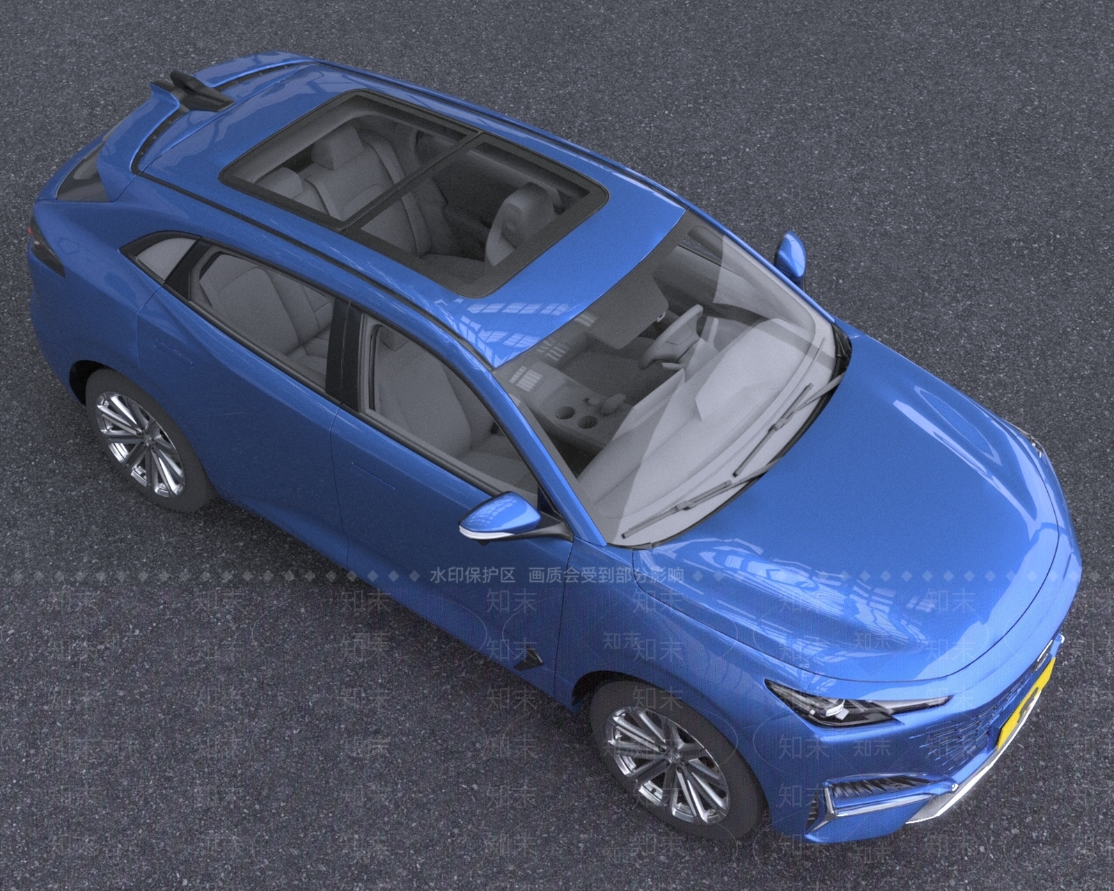 2022款长安UNIK新能源蓝鲸iDD汽车3D模型下载【ID:1142777489】_知末3d模型网