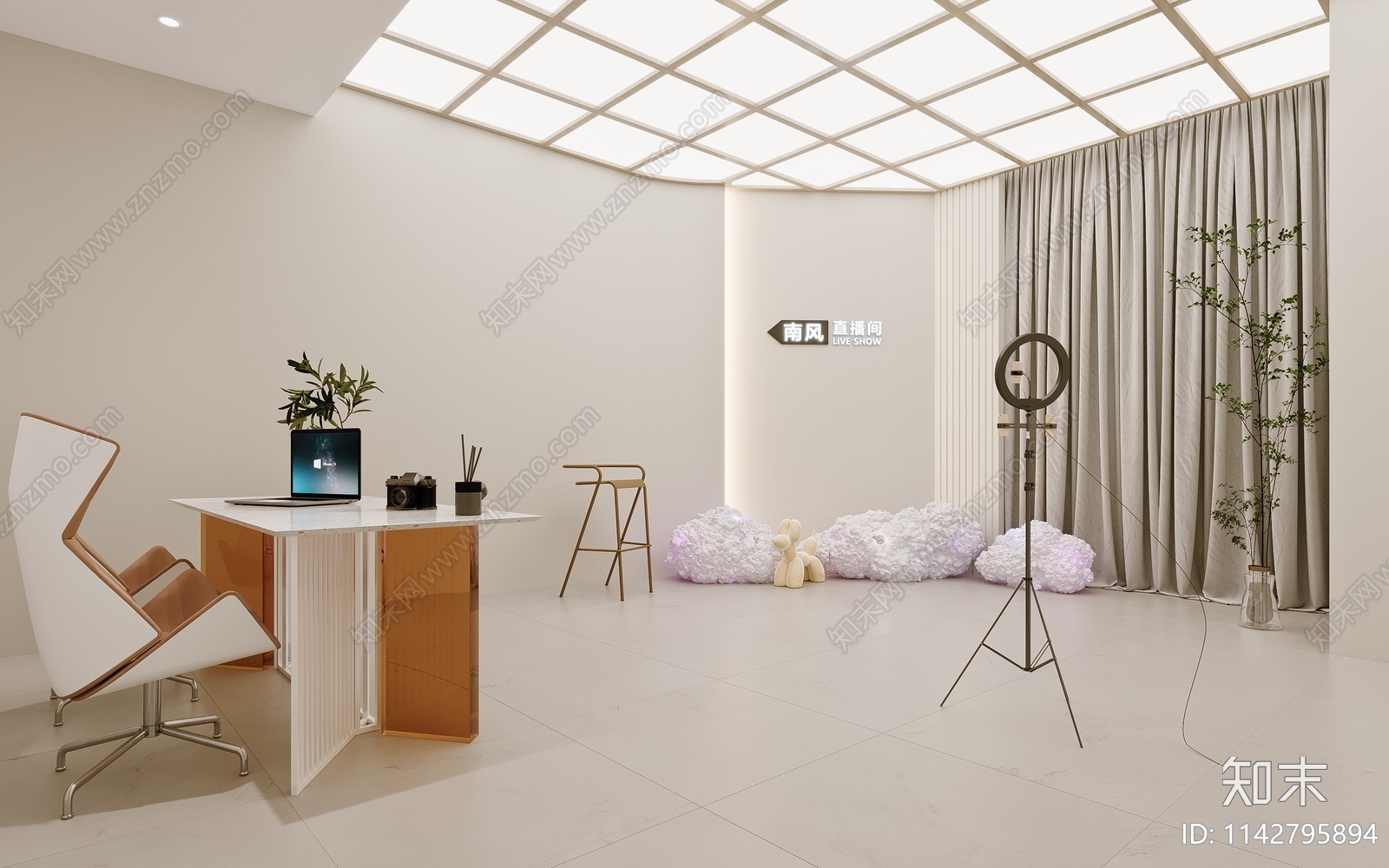 服装直播间3d模型下载【id1142795894】知末3d模型网